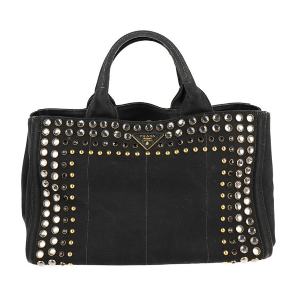 Prada | Bags | Prada Prada Canapa Tote Bag B2642o Canvas Black Shoulder ...
